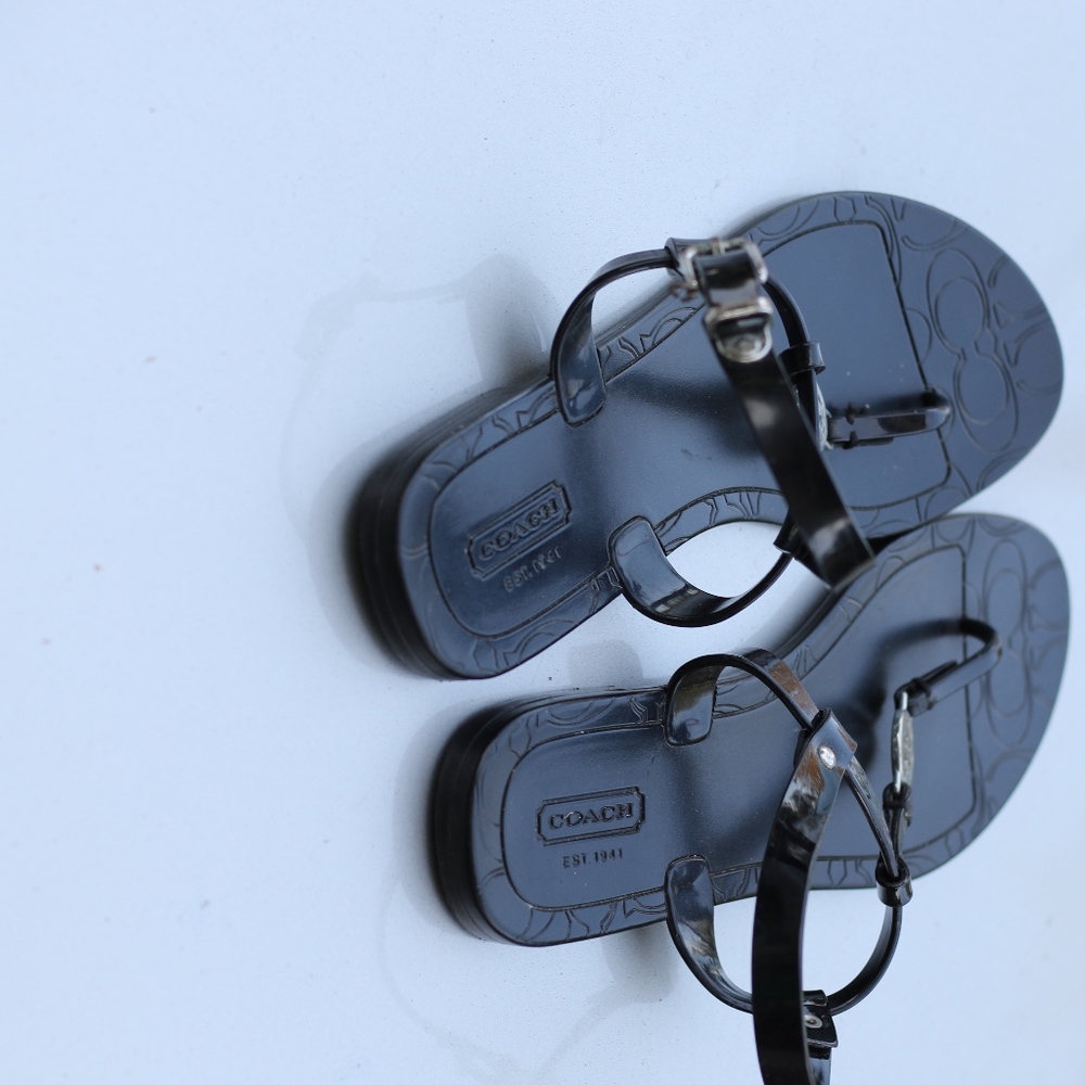 Coach Signature Pansy Jelly-Rubber T Strap Sling - Gem